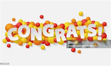 종이 흰색 글자 공 풍선 및 글자가 있는 배너 축하합니다 흰색 배경에 벡터 그림입니다 포스터 카드 휴일 파티 요소 공란에 대한 스톡 벡터 아트 및 기타 이미지 Istock