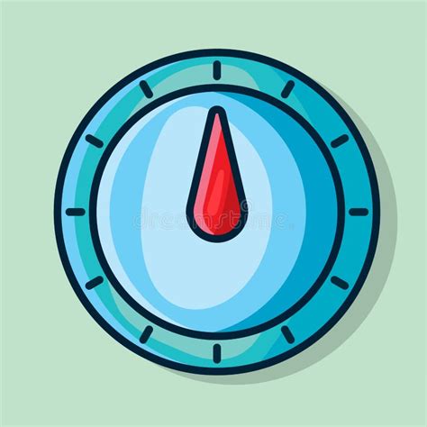 Analog Kitchen Timer Clock Game Pixel Art Vector Illustration Stock