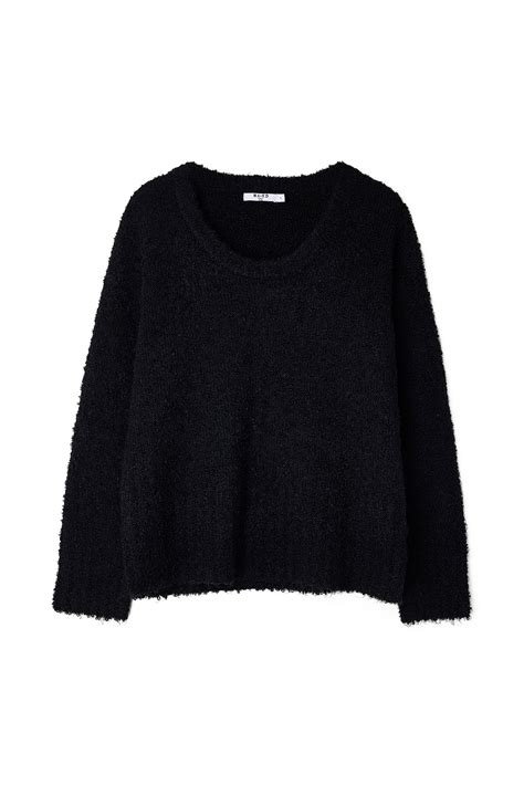 Scoop Neck Knitted Sweater Black Na Kd