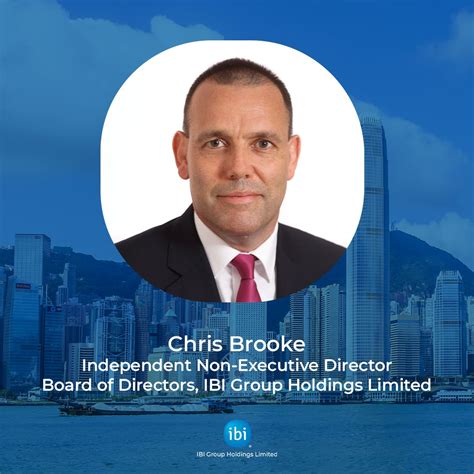 Ibi Group Holdings Is Excited To Welcome Chris Brooke To Our Board Of