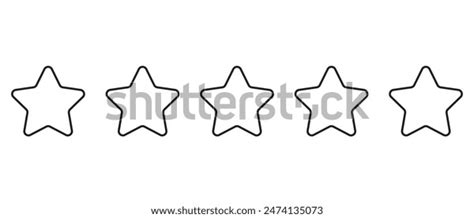 Black Star Icons Vector Five Stars Stock Vector Royalty Free
