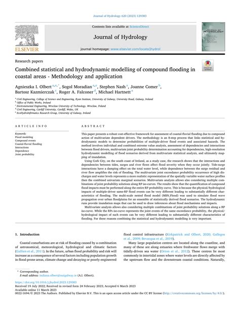 Pdf Combined Statistical And Hydrodynamic Modelling Of Compound