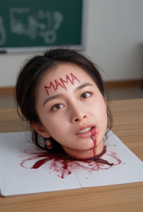 아름다운 젊은 여성의 분리된 머리 참수된 머리 목이 없고 어깨도 없다 그녀의 머리에 다양한 리본이 달린 단일 머리 번 스타일 Seaart Ai