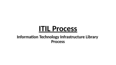 Itil Process Life Cyclepresentation Pptx