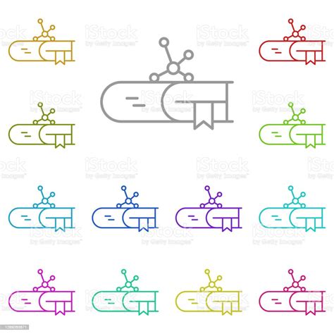 Biology Book Multi Color Icon Simple Thin Line Outline Vector Of Biology Icons For Ui And Ux
