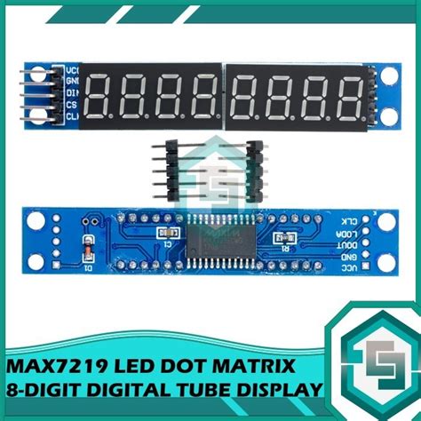 Jual Led Dot Matrix 8 Digit Max7219 Digital Tube Display Control Module Shopee Indonesia