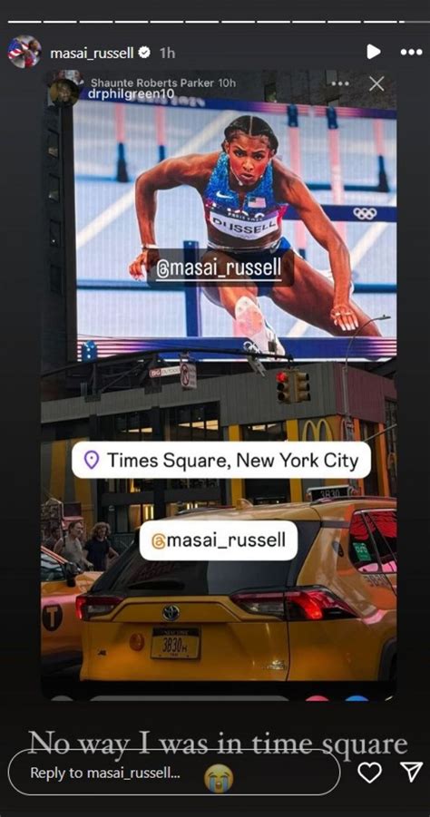 Masai Russell Reacts To Getting Featured On Times Square Billboard