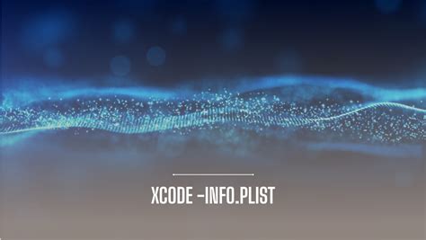 info plist in xcode latest versions