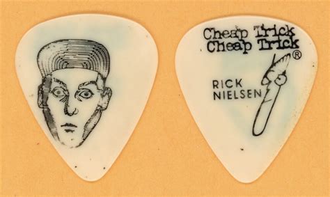 Rick Nielsen 1982 One On One Tour Guitar Pick Stage Used Cheap Trick
