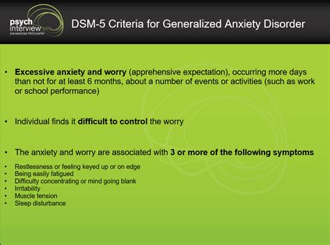 Generalised Anxiety Disorder