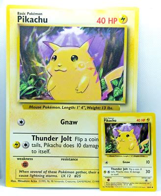Pikachu 1999 2000 Top Deck Promo Jumbooversized Base Set Pokemon