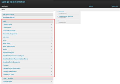 accessing the panel — geonode master documentation