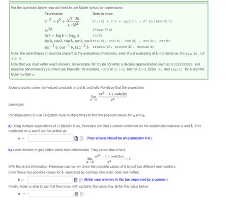 Solved For The Questions Below You Will Need To Use Maple