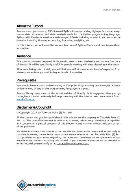 python pandas tutorial pdf computing technology and computing