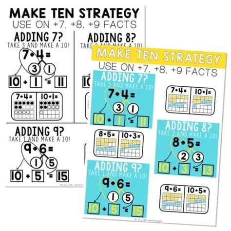 Lucky To Learn Math Add And Subtract Unit 2 Anchor Chart Make Ten Strategy Lucky