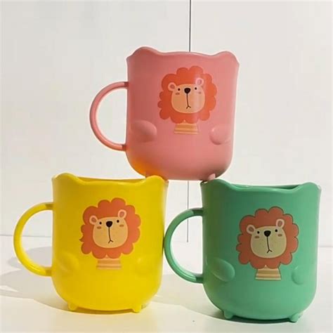 Badu Bg Полезна стабилна основа Дъга Дизайн Баня Детски карикатура Лъв Чаша за вода за уста