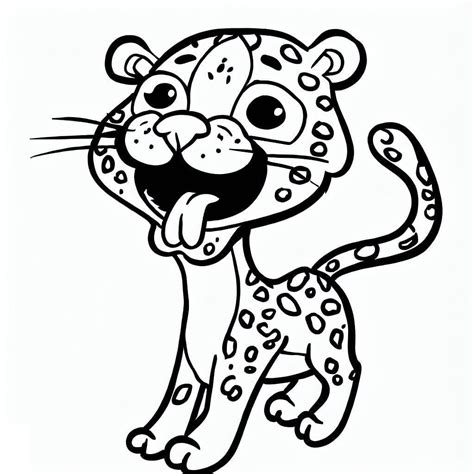 Coloriage Guépard Heureux Télécharger Et Imprimer Gratuit Sur Coloriageenfant Com