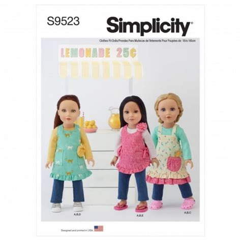 Simplicity Sewing Pattern 9869 Doll Clothes For 11 1 2 Fashion Doll By Theresa Laquey Size