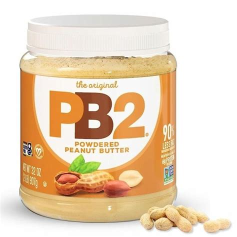 Pb2 오리지널 파우더 땅콩 버터 단백질 6g 지방 90 감소 글루텐 프리 인증 1회 제공량당 단 60칼로리 단백질 쉐이크