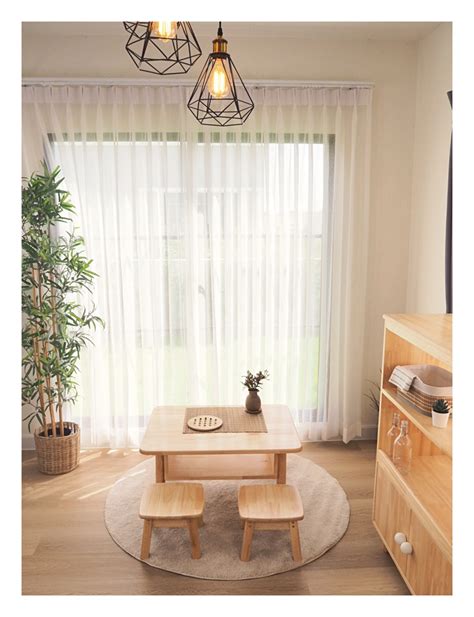 Baan Furniture ชุดโต๊ะพร้อมเก้าอี้นั่งสตูล รุ่นกันเนอร์เซต สีธรรมชาติ ชุดโต๊ะขนาด 75x75x75 ซม