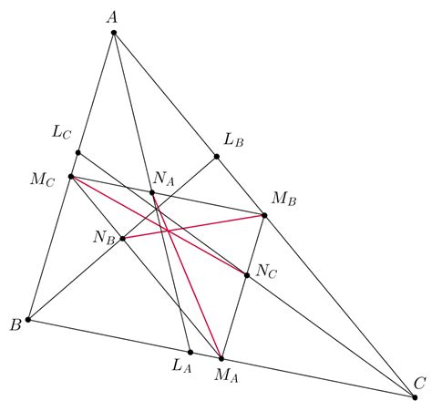 Geometry Prove That Lines Passing Through The Midpoints Of Sides Of A Triangle And The