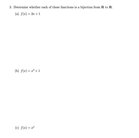 Solved 3 Determine Whether Each Of These Functions Is A
