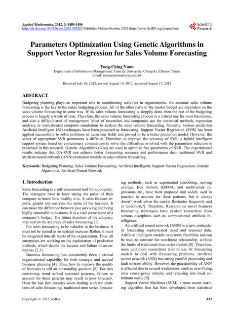 Pdf Parameters Optimization Using Genetic Algorithms In Support