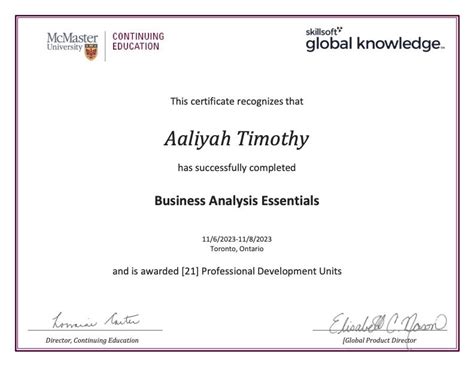 I Am Happy To Share That Ive Obtained My Business Analysis Essentials