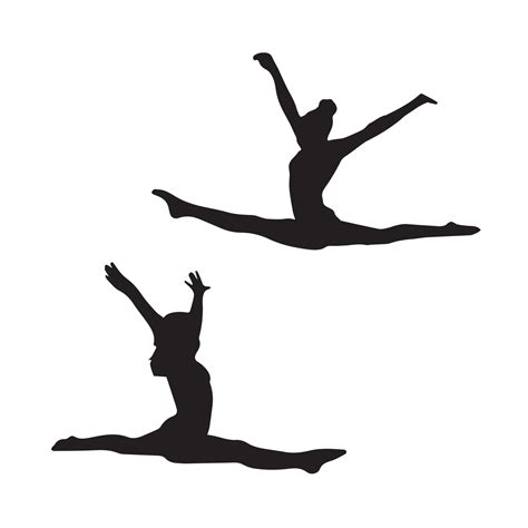 Printable Gymnastics Silhouette
