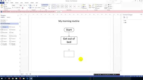 How To Draw Flowcharts Using Microsoft Visio Lesson YouTube