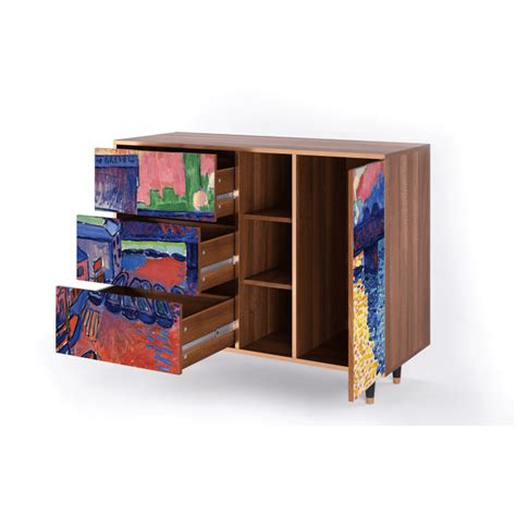 Sideboard Bunt Mit 3 Schubladen Und 1 Tür L 125 Cm Charing Cross Bridge By Andre Deain Maisons