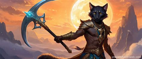 Male Tabaxi Rogue With Chain Axes Stable Diffusion Online