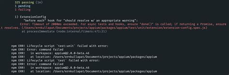 The Unit Test Failed At 8db0122 Issuesbugs Appium Discuss