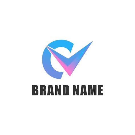 Premium Vector Initial Letter Cv Logo Lowercase Magenta And Orange Modern And Simple Logo Design