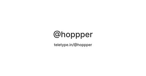 Hoppper — Teletype