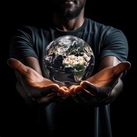 Premium Ai Image Embracing Unity Open Hands And Earth Hovering In