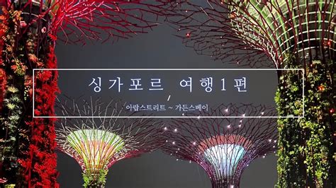 Vlog 싱가포르 여행 1편아랍스트리트 클락키 마리나베이 가든스베이 Youtube