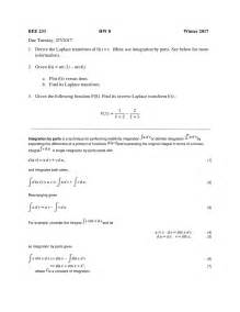 Solved Derive The Laplace Transform Of F T T Given F T