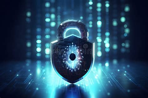 The Concept Of Cyber Security To Protect Confidential Information Stock Illustration