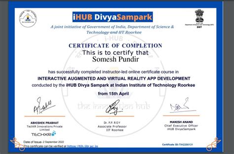 Somesh Pundir On Linkedin Techxr Iitroorkee Augmentedreality Virtualreality Arvrdevelopment
