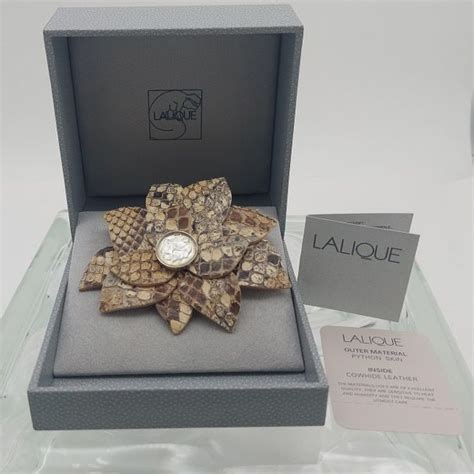 Lalique Pansy Crystal Python Brooch S And K Ltd