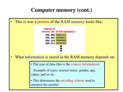 Ppt The Computer Memory And The Binary Number System Powerpoint