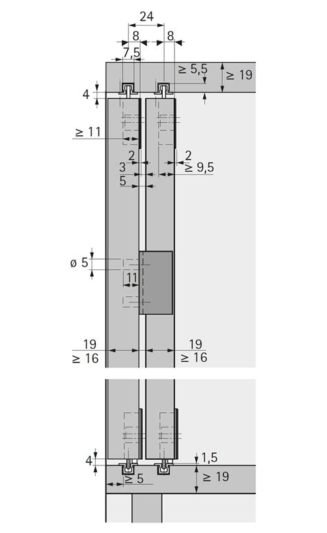 SlideLine 55 Plus für einliegende Türposition | VS0-0001