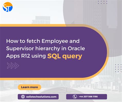 Retrieve Employee And Supervisor Hierarchy In Oracle Apps R12