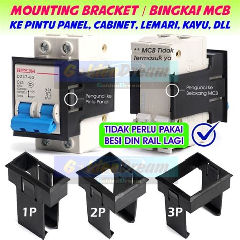 Jual Mounting Bracket Mcb Panel Snap Buckle Bingkai Frame Dudukan Pintu Box 1p 2p 3p Pengganti