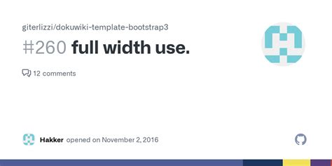 Full Width Use Issue 260 Giterlizzi Dokuwiki Template Bootstrap3