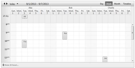 Telerik Web Forms Scheduler Views Week View Telerik Ui For Aspnet Ajax