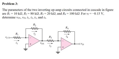 Solved Problem Are Ri The Parameters Of The Two Inverting Chegg