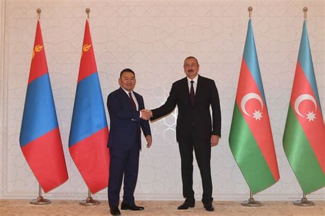 Монгол Улсын Ерөнхийлөгч Бүгд Найрамдах Азербайжан улсын Ерөнхийлөгч нар Зугульба ордонд уулзлаа