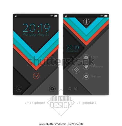 Abstract User Interface Templates Overlaps Paper Stock Vector Royalty